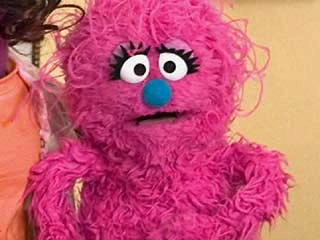 Pink Girl On Sesame Street